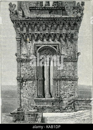 A woodcut print depicting a scene from 18th-century Bucharest ...