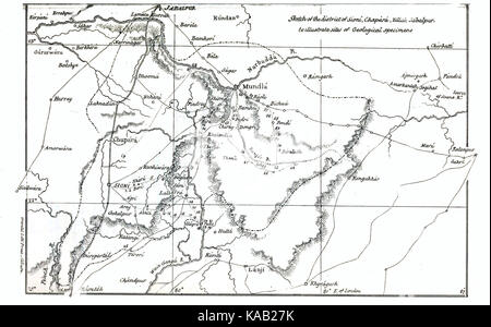 Seoni 1837 map Stock Photo - Alamy