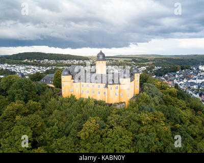 Aerial view of the city of Montabaur. Rhineland-Palatinate, Germany ...