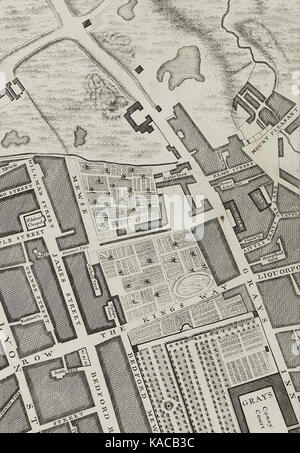 Rocque Map of London 1746 033 Stock Photo - Alamy