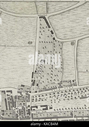 Rocque Map of London 1746 089 Stock Photo - Alamy