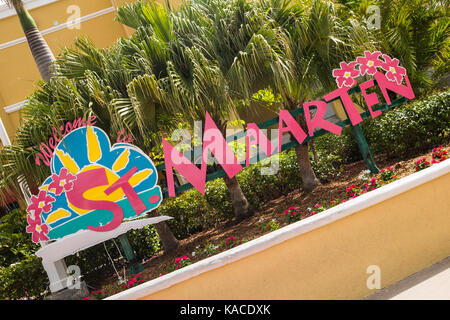 Welcome Sign St. Martin Maarten Caribbean Island Netherland Antilles ...