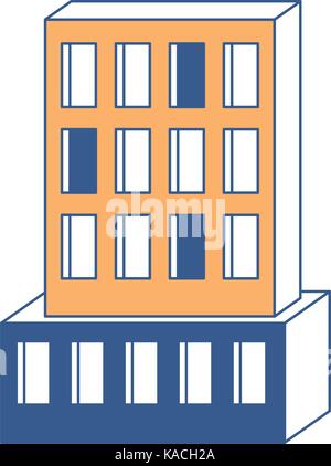cityscape bank building color icon vector illustration Stock Vector ...