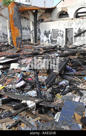 Burned Sweatshop Garment Factory After Fire Disaster Stock Photo - Alamy