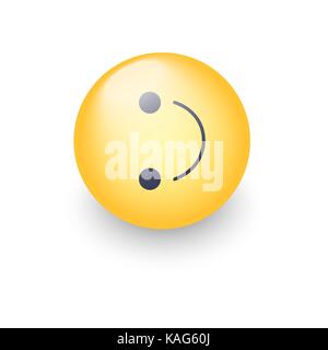 Inverted smiley face. Turned on the side emoticon emoji. Cartoon vector ...
