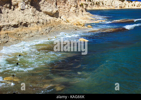 View at Fajtata rocky shore on Malta Stock Photo - Alamy