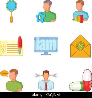 Colloquium icons set, cartoon style Stock Vector Image & Art - Alamy