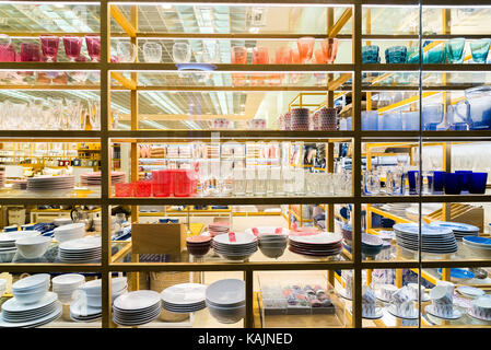 Large shop window with utensils Stock Photo - Alamy