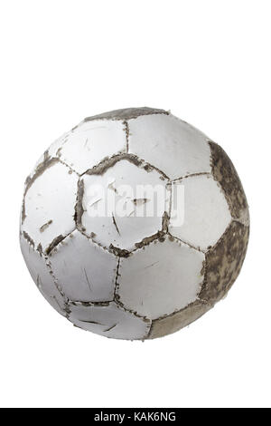 Worn out football Stock Photo - Alamy