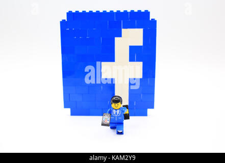 lego brick facebook Stock Photo - Alamy