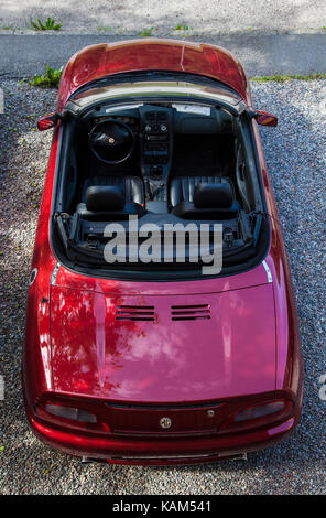 Red sports car convertible sunday drive road trip Stock Photo - Alamy