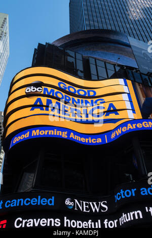 Times Square ABC Channel 7 Studio Lights, NYC Stock Photo - Alamy