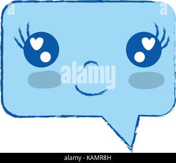 kawaii cute happy chat bubble Stock Vector Image & Art - Alamy