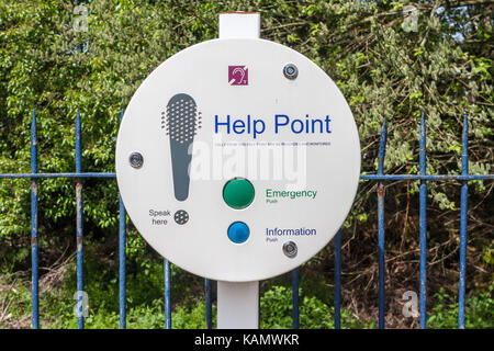 Remote assistance help point with hearing loop on train station ...