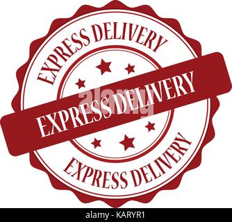 express delivery stamp. express delivery sign. round grunge label Stock ...