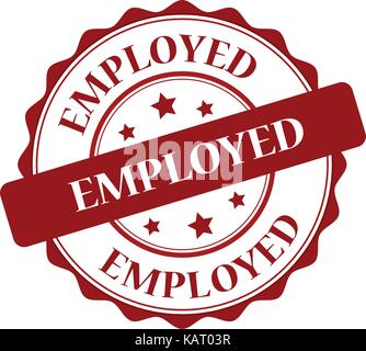 employed stamp. sign. seal Stock Vector Image & Art - Alamy