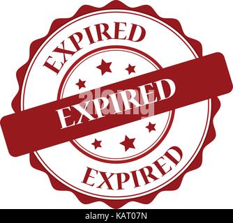 expired round red sticker isolated on white Stock Vector Image & Art ...