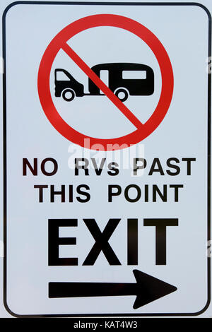 Red and White Caravan Warning Sign Stock Photo - Alamy