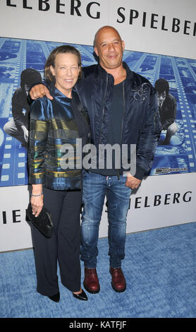 Vin Diesel and his mother Delora Vincent attend the premiere of HBO's ...