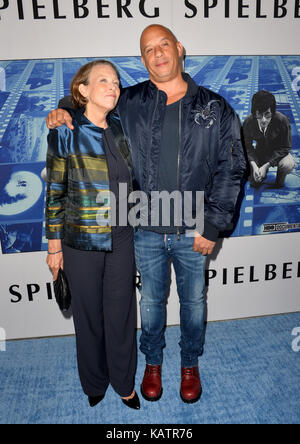 Vin Diesel and his mother Delora Vincent attend the premiere of HBO's ...