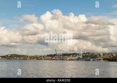 Tourist ferry cruising in Bay of Kotor Montenegro Stock Photo - Alamy