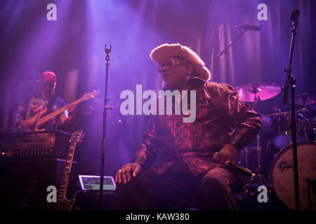 The legendary American funk singer and songwriter George Clinton ...