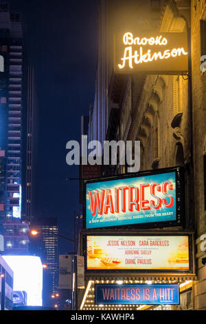 Waitress, the Broadway musical at the Brooks Atkinson Theatre in New ...