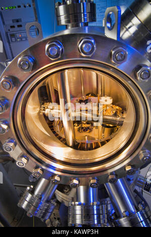 Atomic force microscope (AFM) sample holder being loaded into the AFM ...