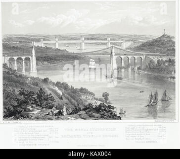 The Britannia Bridge is a major historical structure spanning the Menai ...