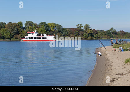 excursion boat Wikinger Princess, Rabel, Rabelsund, Schlei, Schleswig ...