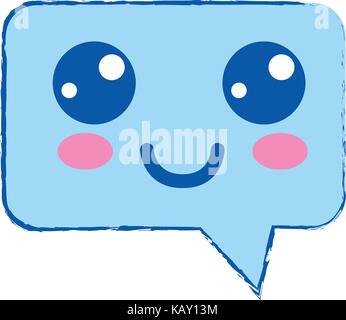 kawaii cute happy chat bubble Stock Vector Image & Art - Alamy