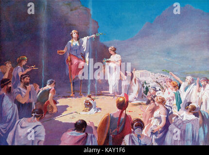 Pythia, the High Priestess of the Temple of Apollo at Delphi, Oracle of ...