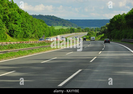 Germany, highway A9, multi-lane, sign Stock Photo - Alamy