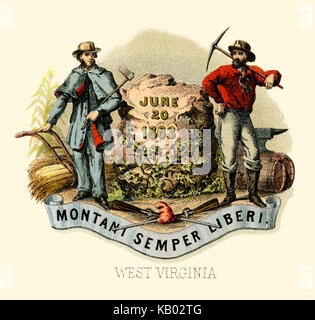 Coat of arms of Virginia (1876 Stock Photo - Alamy