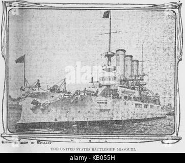 United States Battleship Missouri (BB-11), 1903 Stock Photo - Alamy