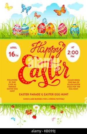 Easter eggs poster Stock Vector Image & Art - Alamy