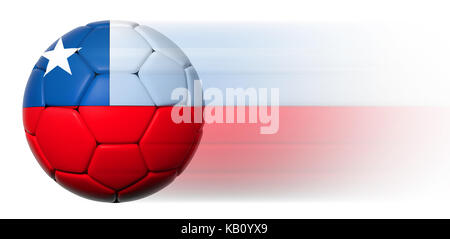 Soccer ball with chilean flag isolated on white transparent. Football ...
