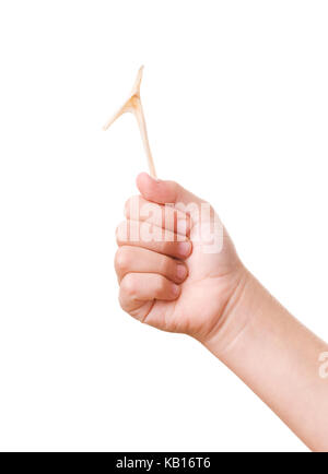 hands breaking a wishbone Stock Photo - Alamy