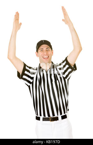 Referee touchdown signal smiling Stock Photo - Alamy