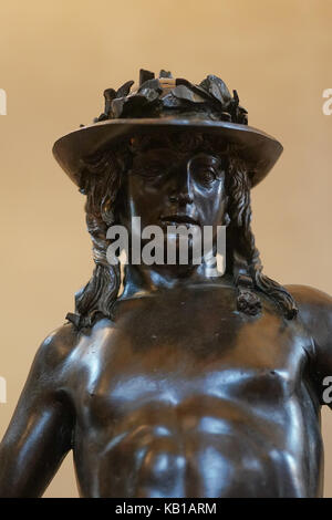 A view of a sculpture called David by early Renaissance sculptor ...