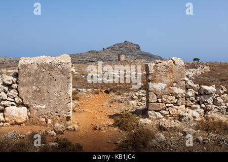 The path to the tomb of Cleobulus, a Greek poet and a native of Lindos ...