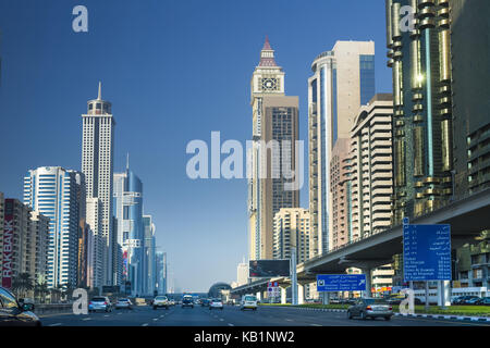 Dubai road sign to Sheikh Zayed road and the Mall of the Emirates Stock ...