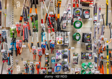Shop Display Of Gardening Tools Stock Photo - Alamy