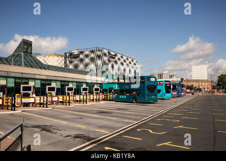 Buses at Leeds Bus Station Stock Photo - Alamy