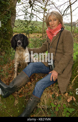 Lady Jane Rice, wife of Sir Tim Rice, at her home in Cornwall with her ...