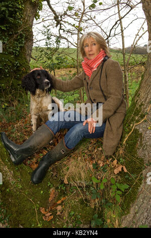 Lady Jane Rice, wife of Sir Tim Rice, at her home in Cornwall with her ...