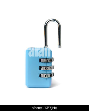 Blue combination padlock Stock Photo - Alamy