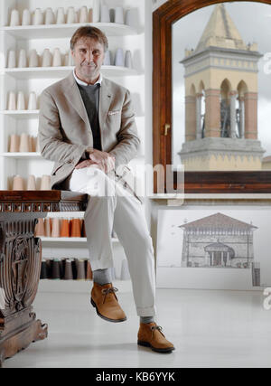 Brunello Cucinelli fashion designer and producer of cashmere clothing ...