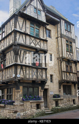 Oldest half timbered 13th century historic Norman building in Bayeux ...