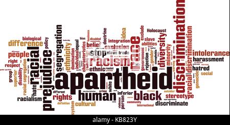 Racial segregation concept word cloud background Stock Photo - Alamy
